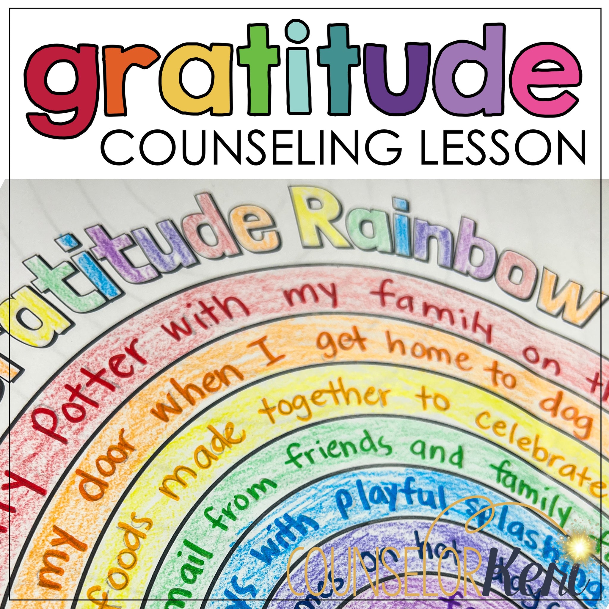 Gratitude Counseling Activity: Gratitude Lesson for Community Building ...