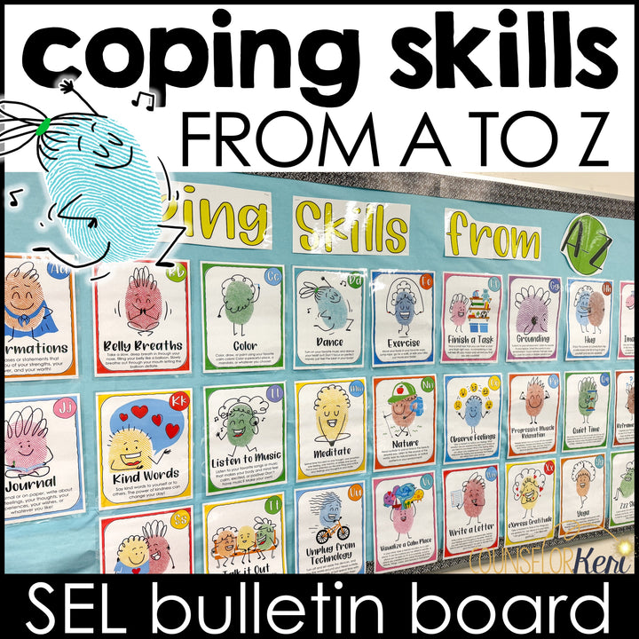 Coping Skills from A to Z Bulletin Board: Calming Strategies Bulletin ...