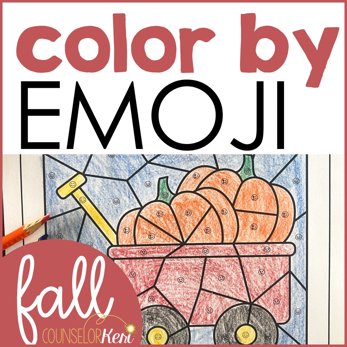 Fall Color by Feeling Activity: Identify Feelings with Color by Emoji ...