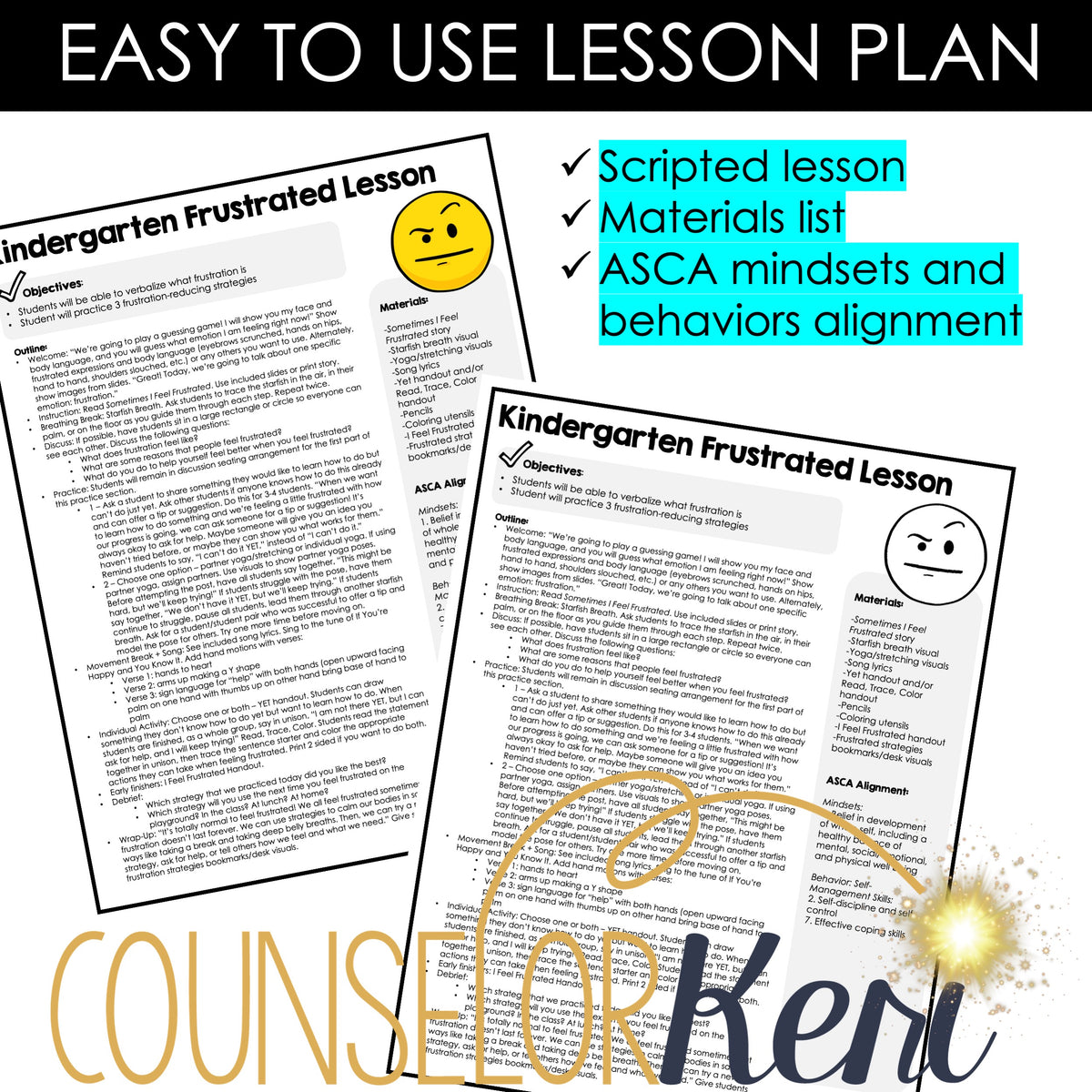 I Feel Frustrated Counseling Activity: Frustration Lesson for Kinderga ...