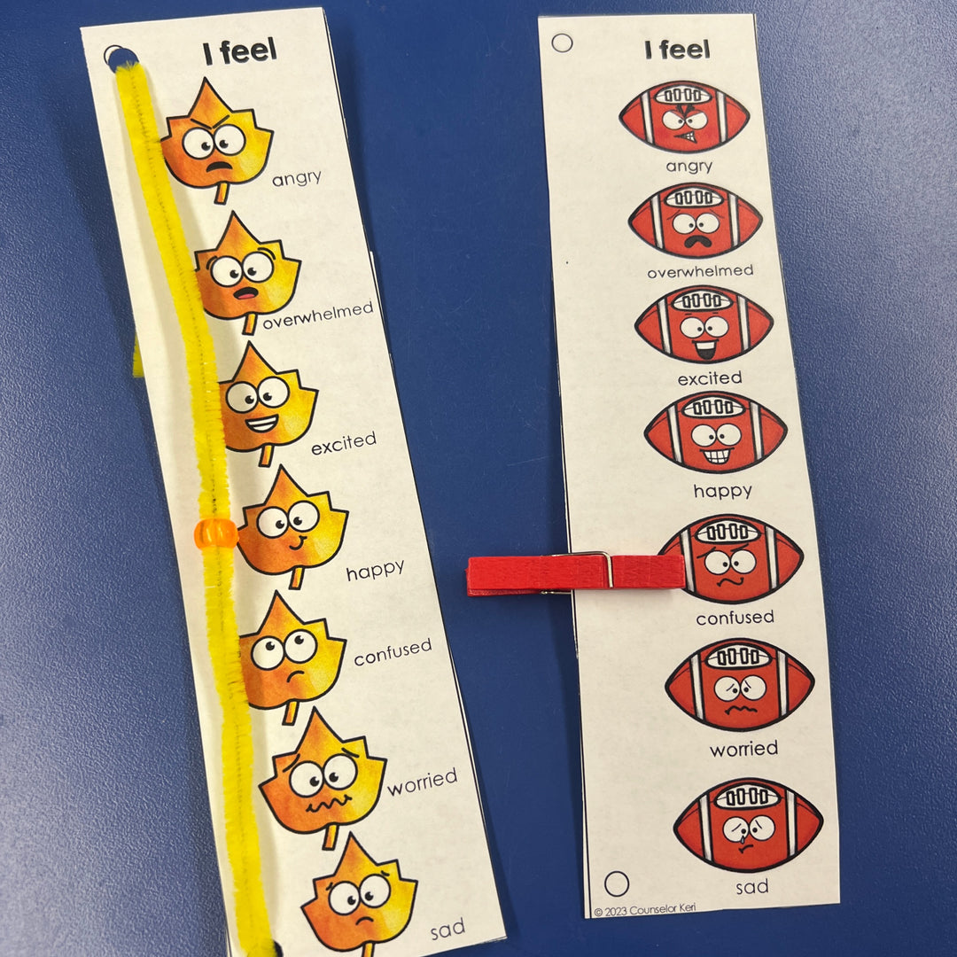 Fall Feelings Activity: Fall Emoji Sliders for Desk Feelings Label ...
