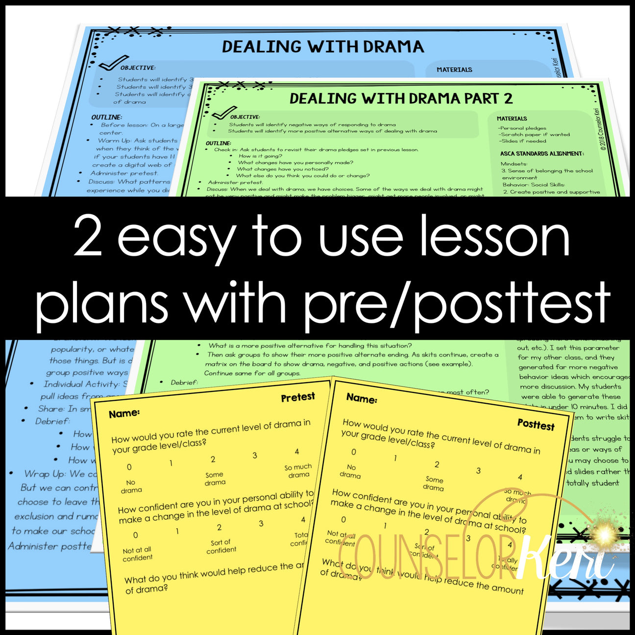 Dealing with Drama Classroom Guidance Lesson for School Counseling ...