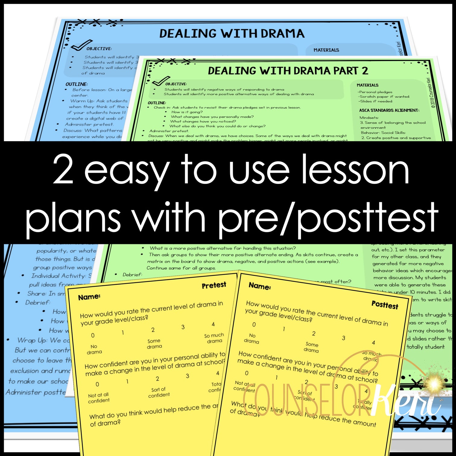 Dealing with Drama Classroom Guidance Lesson for School Counseling ...