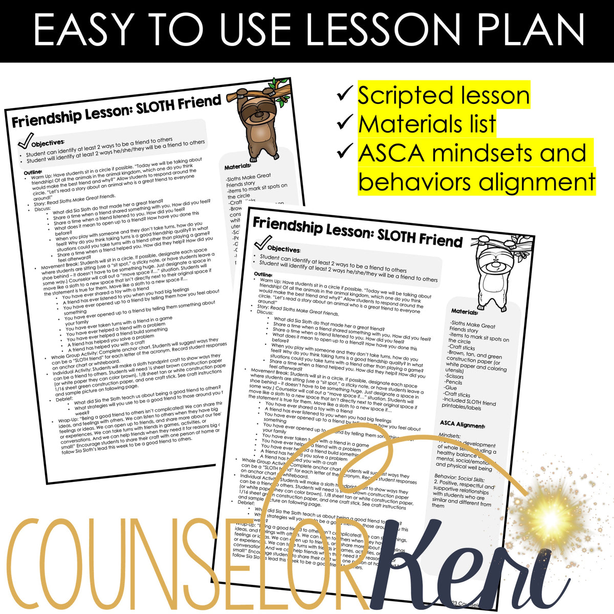 Friendship Counseling Activity: Friendship Lesson for Grades 1-2 Couns ...