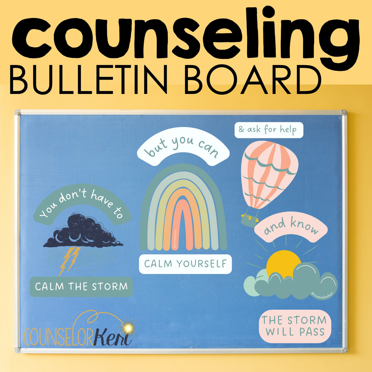 Storm Counseling Bulletin Board and Prints – Counselor Keri