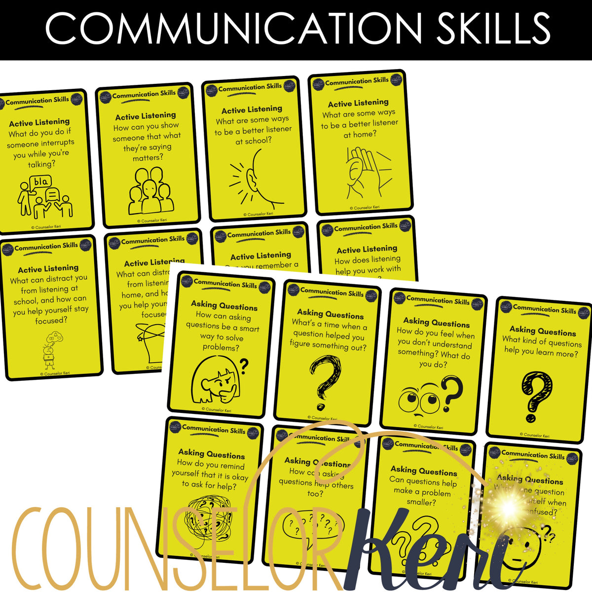 Problem Solving Strategies Deck: Problem Solving Skills for School Cou ...