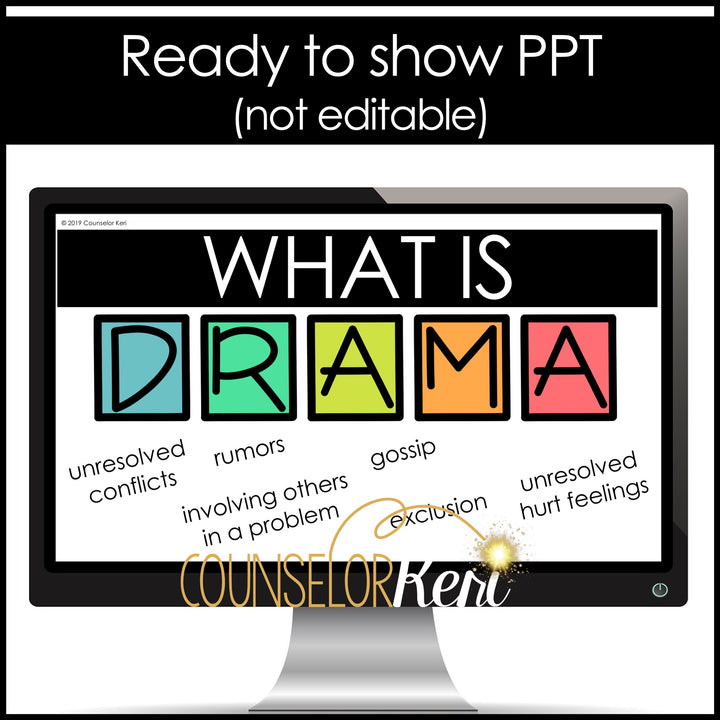 Dealing with Drama Classroom Guidance Lesson for School Counseling ...