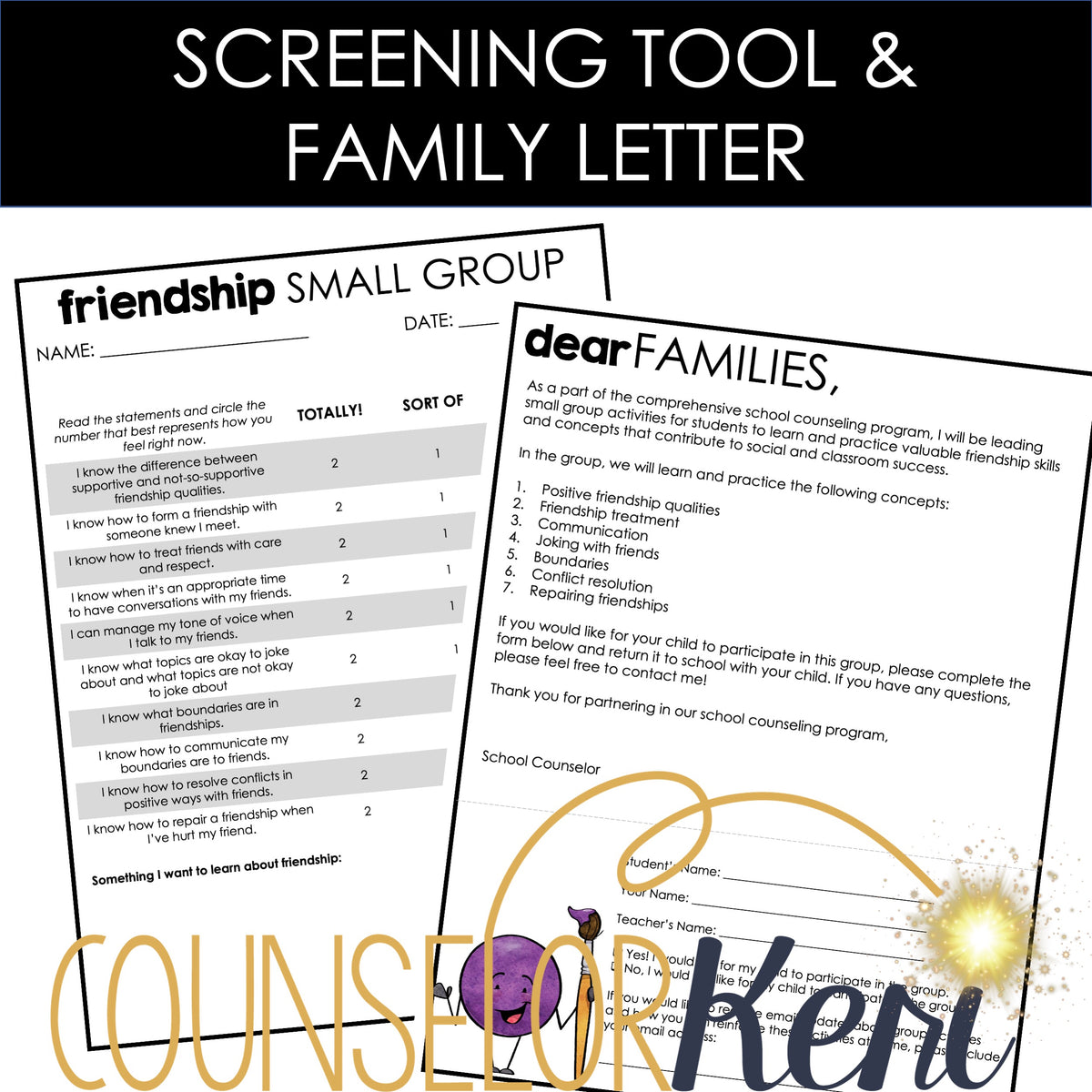 Friendship Group Counseling: Friendship Activities for Boundaries and ...