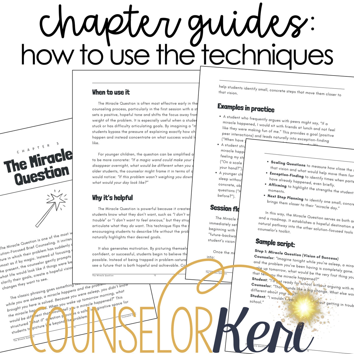 Solution Focused Brief Counseling Guide & Toolkit: SFBC Counseling Mat ...