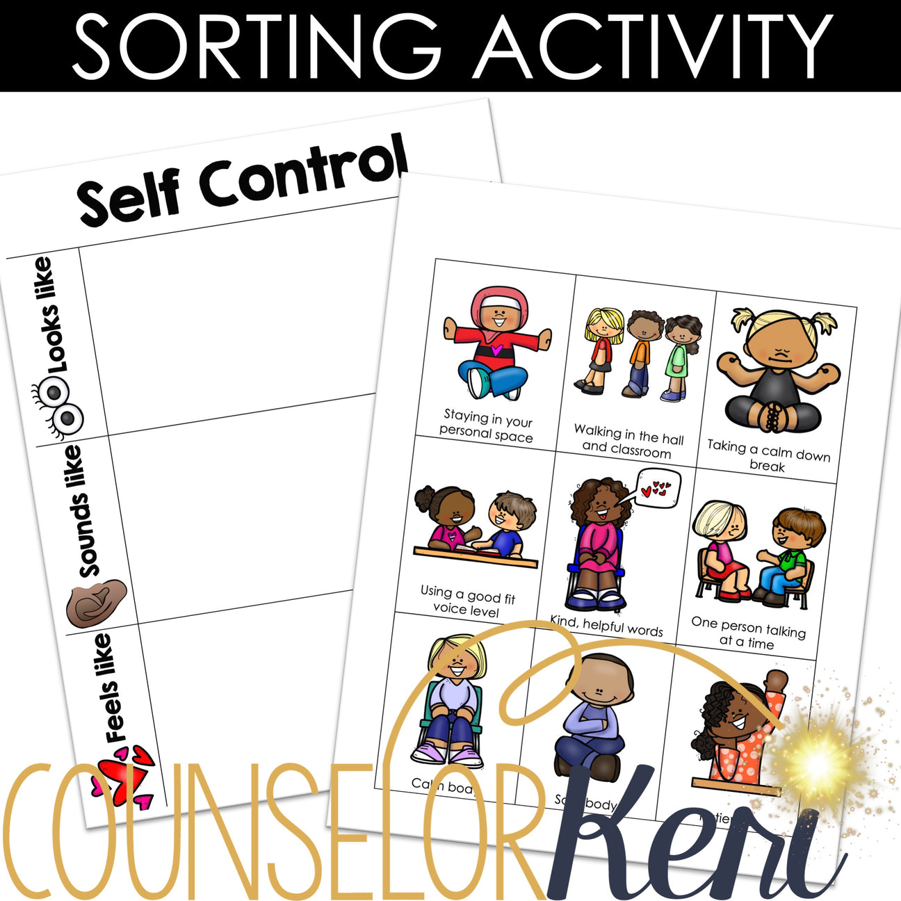 Self Control Counseling Activity: Self Control Lesson for Grades 1-2 C ...