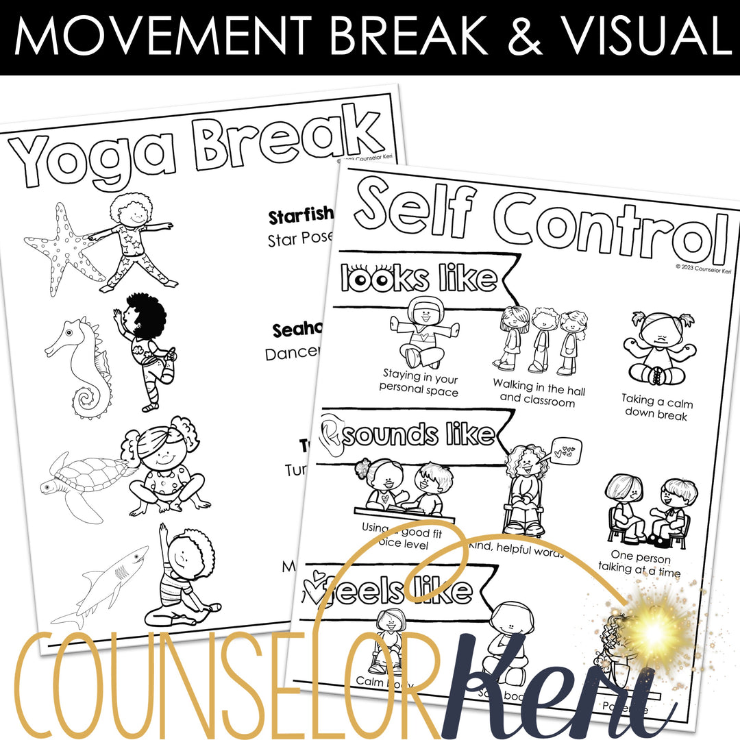 Self Control Counseling Activity: Self Control Lesson for Grades 1-2 C ...