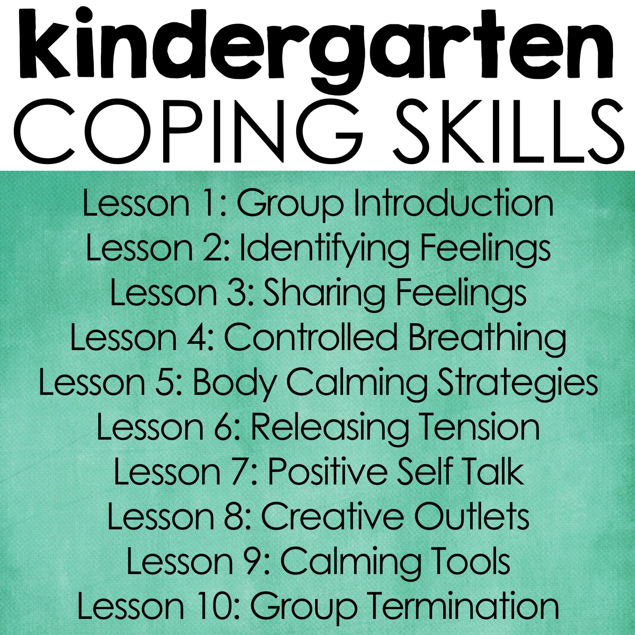 Kindergarten Coping Skills Activities: Coping Skills Group Counseling ...