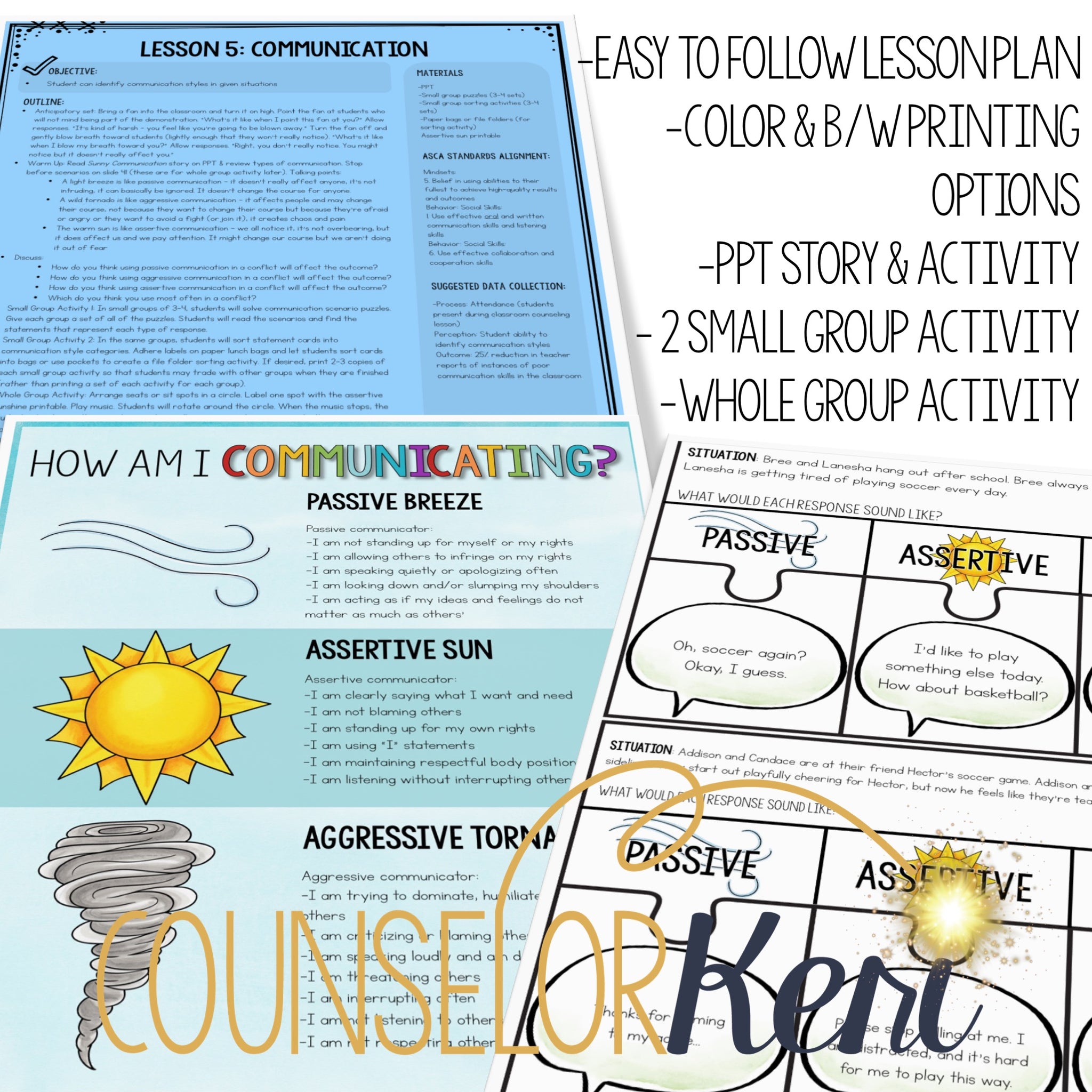 Four Styles Communication Worksheets