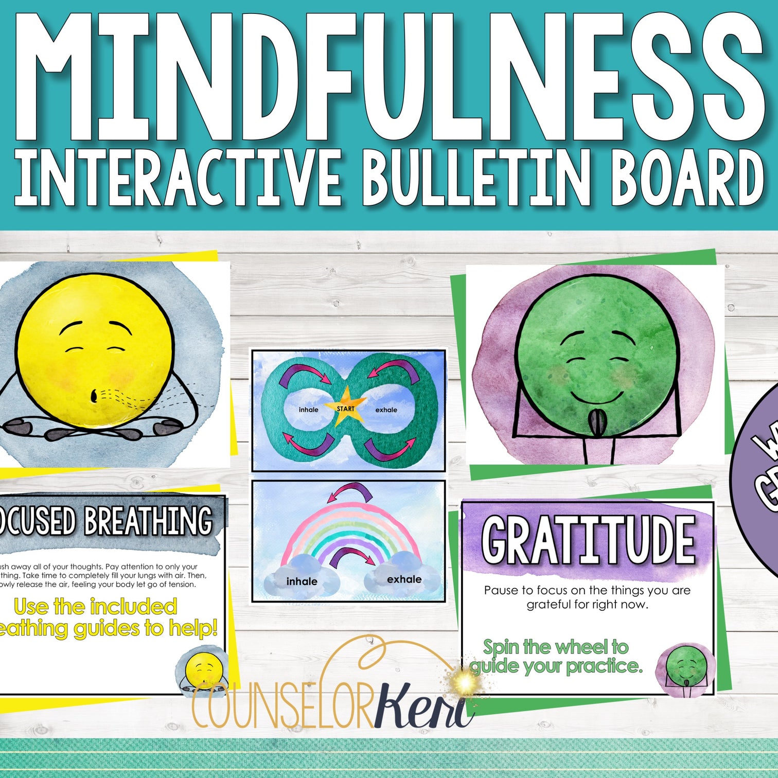 Interactive Mindfulness Bulletin Board – Counselor Keri