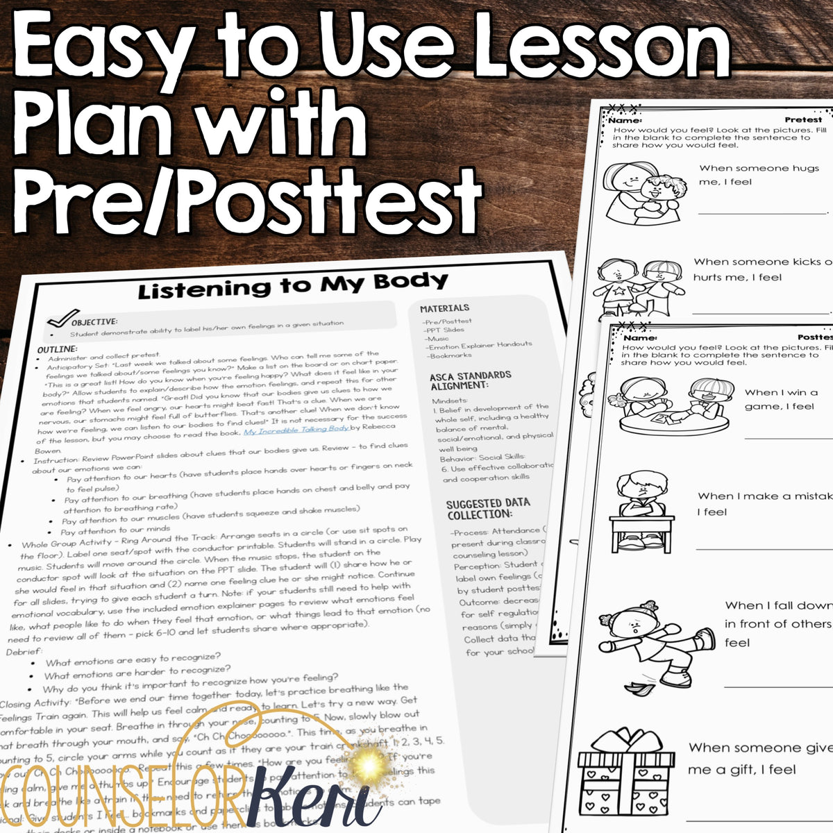 Feelings Classroom Guidance Lesson - Recognizing Emotions Activity ...