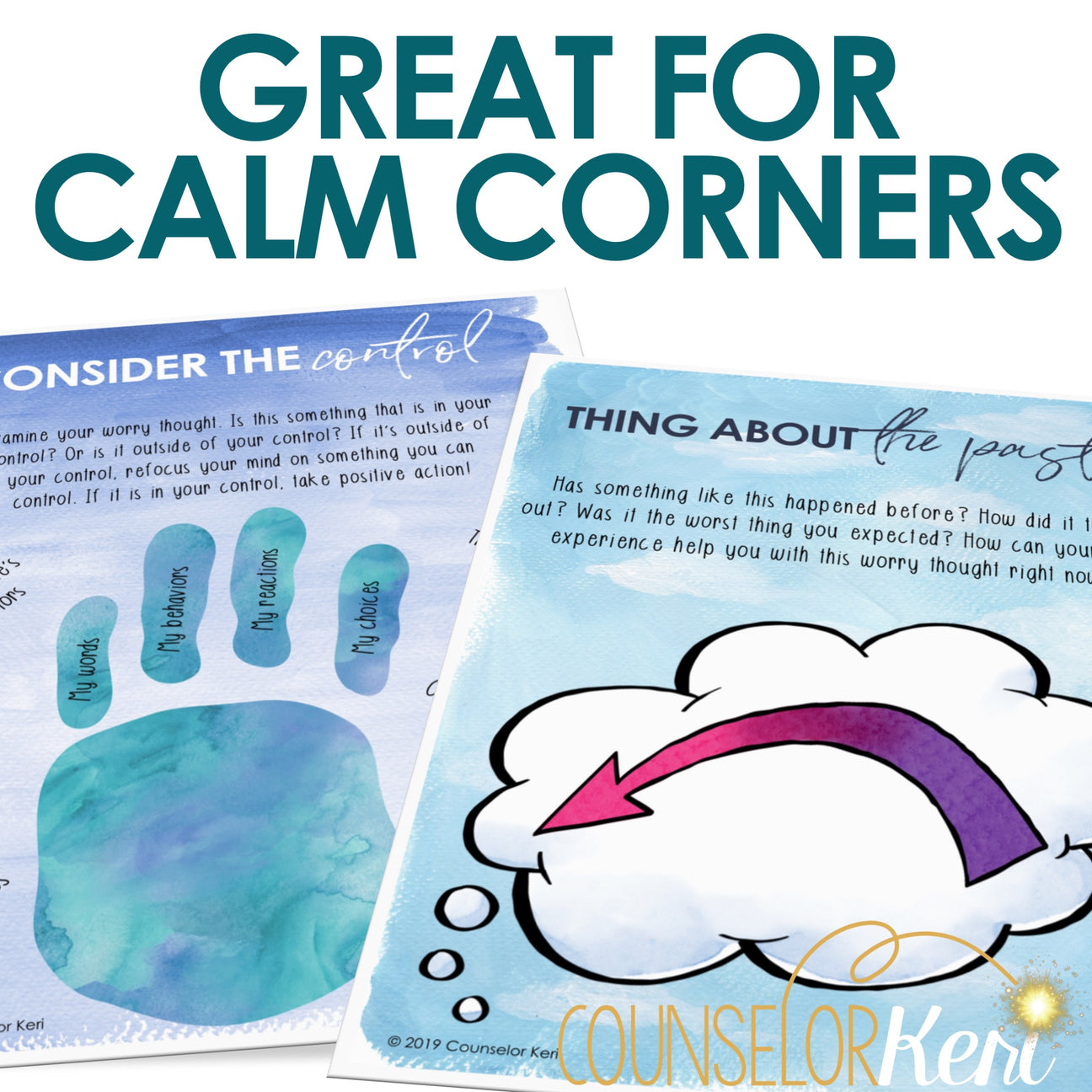 Worry Management Strategies: Worry Strategy Cards for School Counselin ...