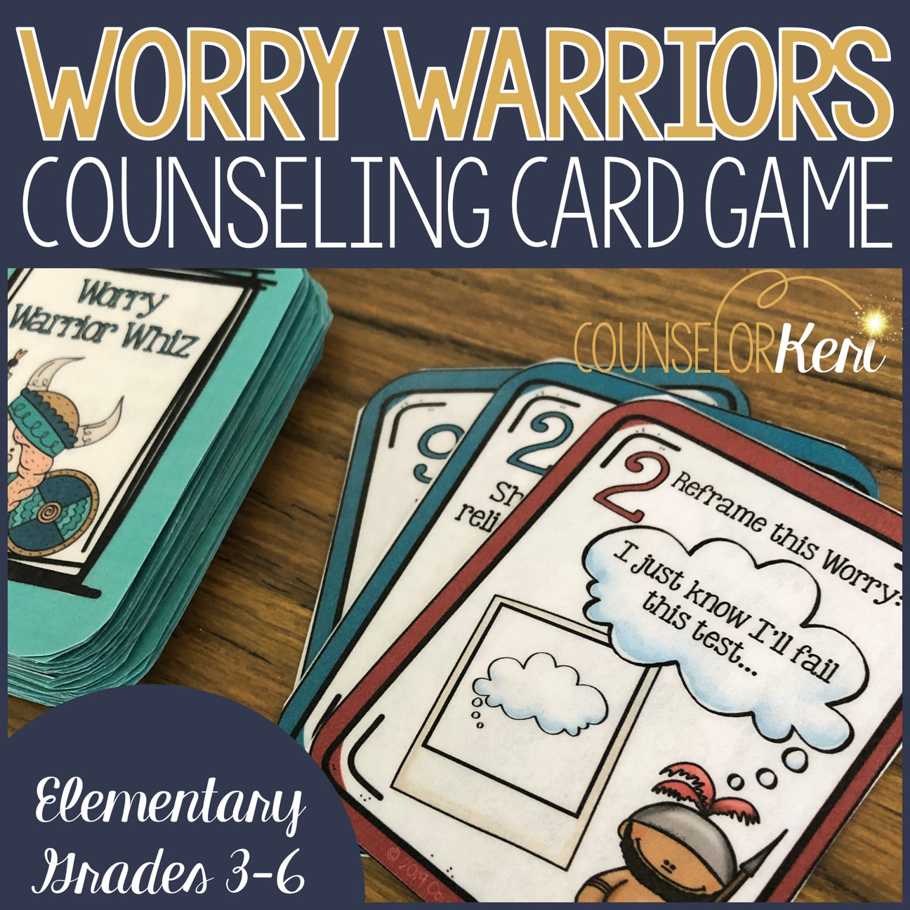 Worry Warriors Counseling Game: Worry Activities Card Game – Counselor Keri