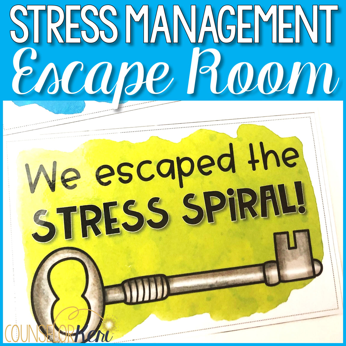 Stress Management Activities: Stress Escape Room for School Counseling ...
