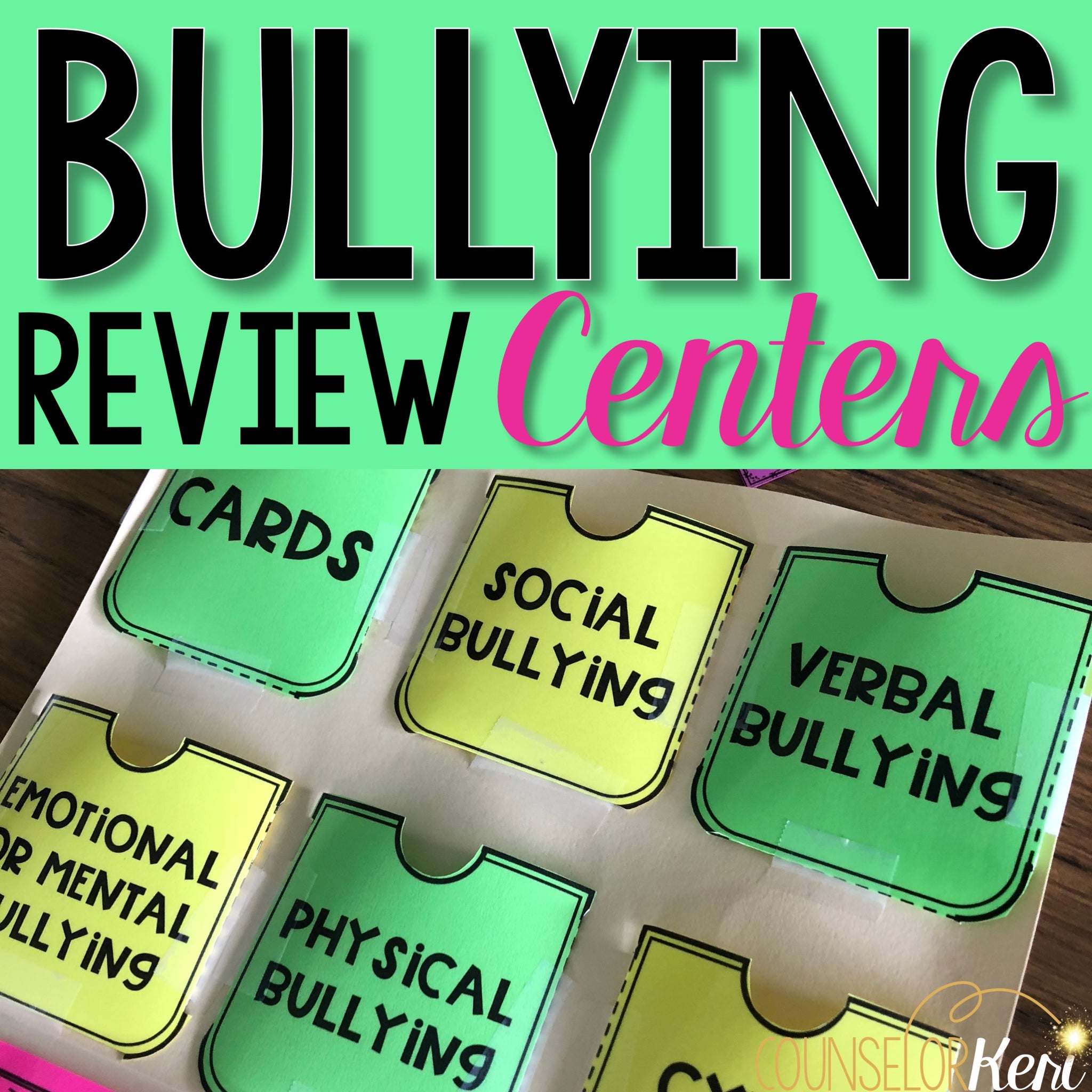 Bullying Centers: Bullying Review Activities for Counseling Guidance L ...