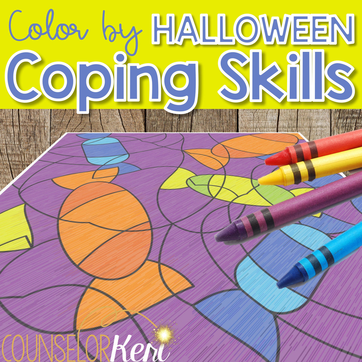 Color by Coping Skills Halloween Counseling Activity – Counselor Keri
