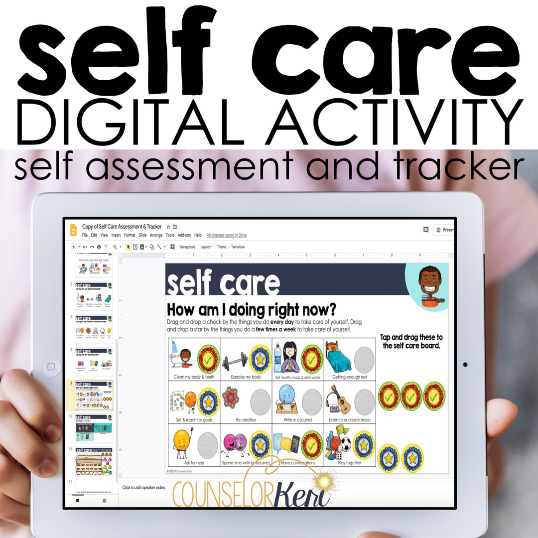 Self Care Digital Activity for Google Slides, Google Classroom Distanc ...