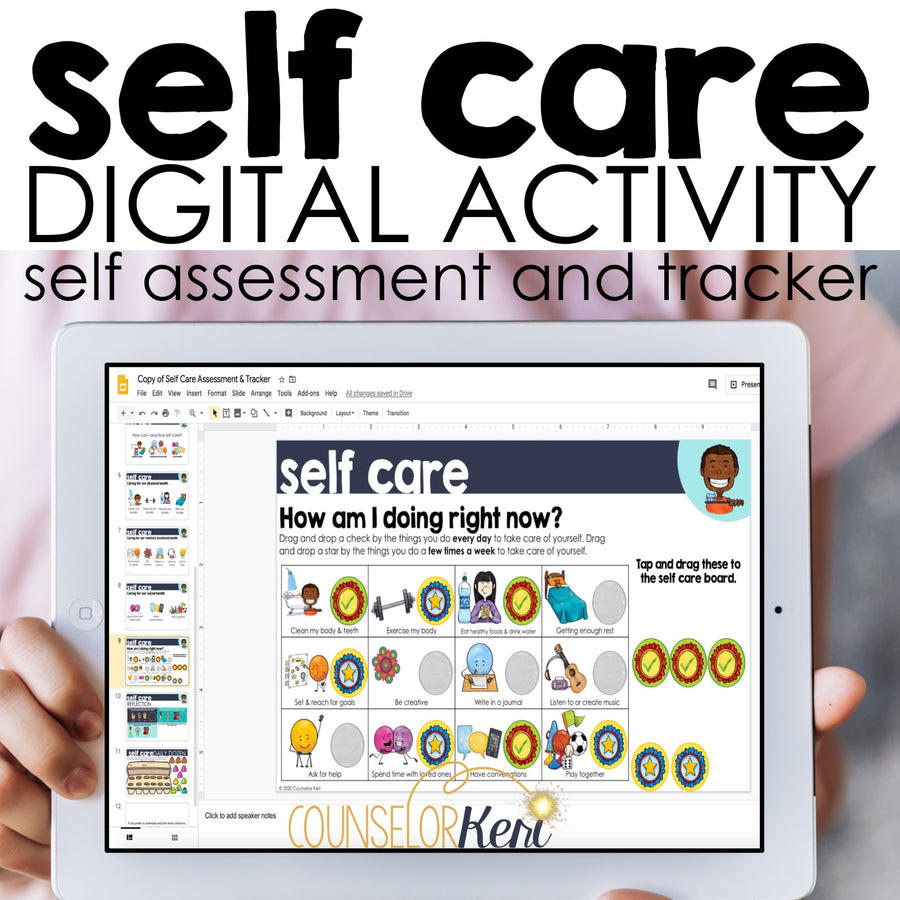 Self Care Digital Activity for Google Slides, Google Classroom Distanc ...