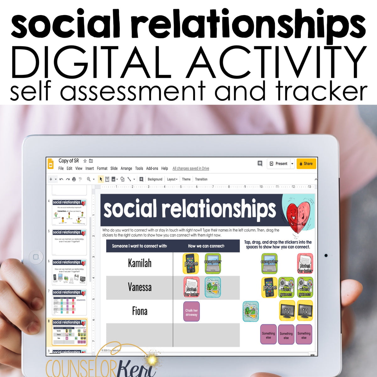 Social Relationships Digital Activity for Google Classroom Distance Le ...