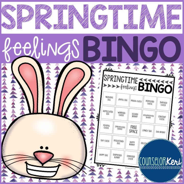 Springtime Feelings Bingo Game - Emotions - Elementary School Counseli ...