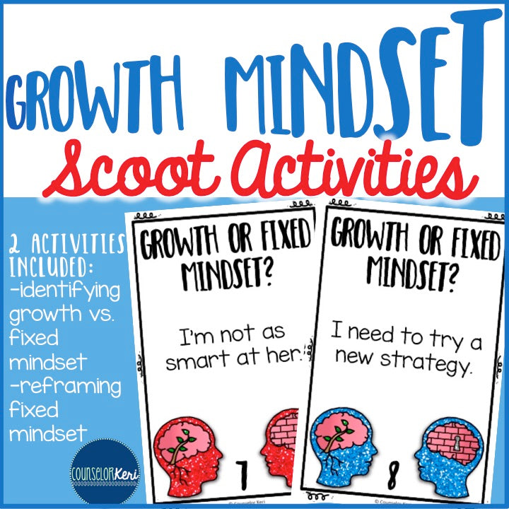 Growth Mindset Scoot Activities - Elementary School Counseling ...