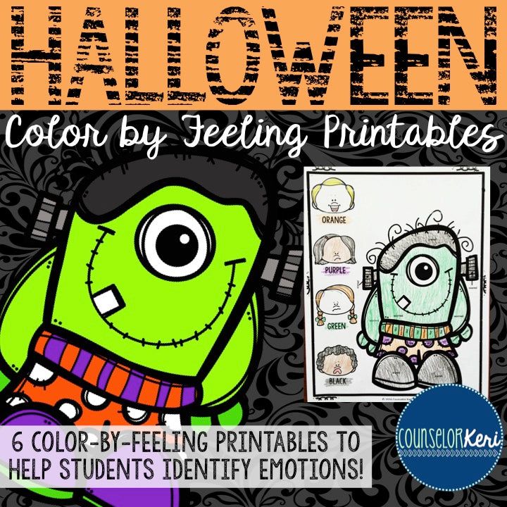 Halloween Color-by-Feeling Printables - Elementary School Counseling ...