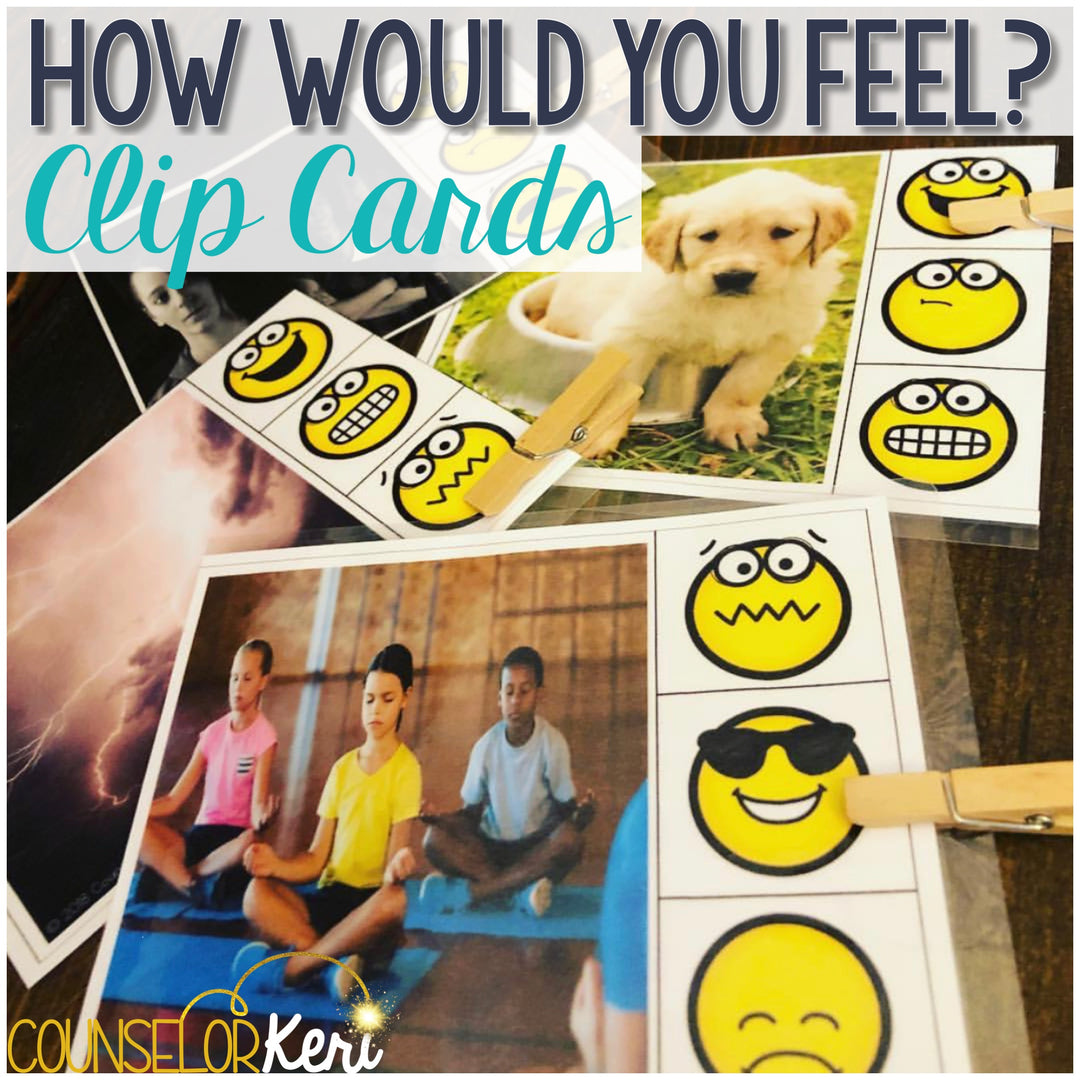 Feelings Task Cards for School Counseling Centers Identify Feelings Cl ...