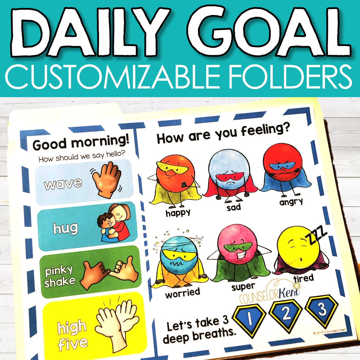 Daily Behavior Goal Folder | Personalized Behavior Goal Setting & Moni ...