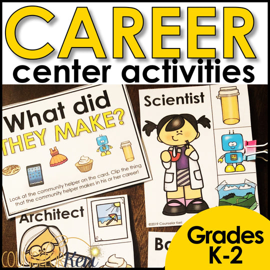 Community Helper Centers Classroom Guidance Lesson for Kindergarten ...