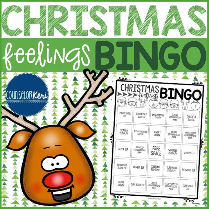 Christmas Feelings Bingo Game - Emotions - Elementary School Counselin ...