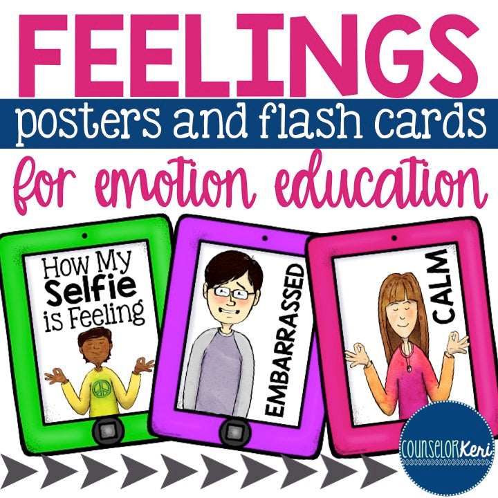 Feelings/Emotions Posters and Flash Cards - School Counseling ...