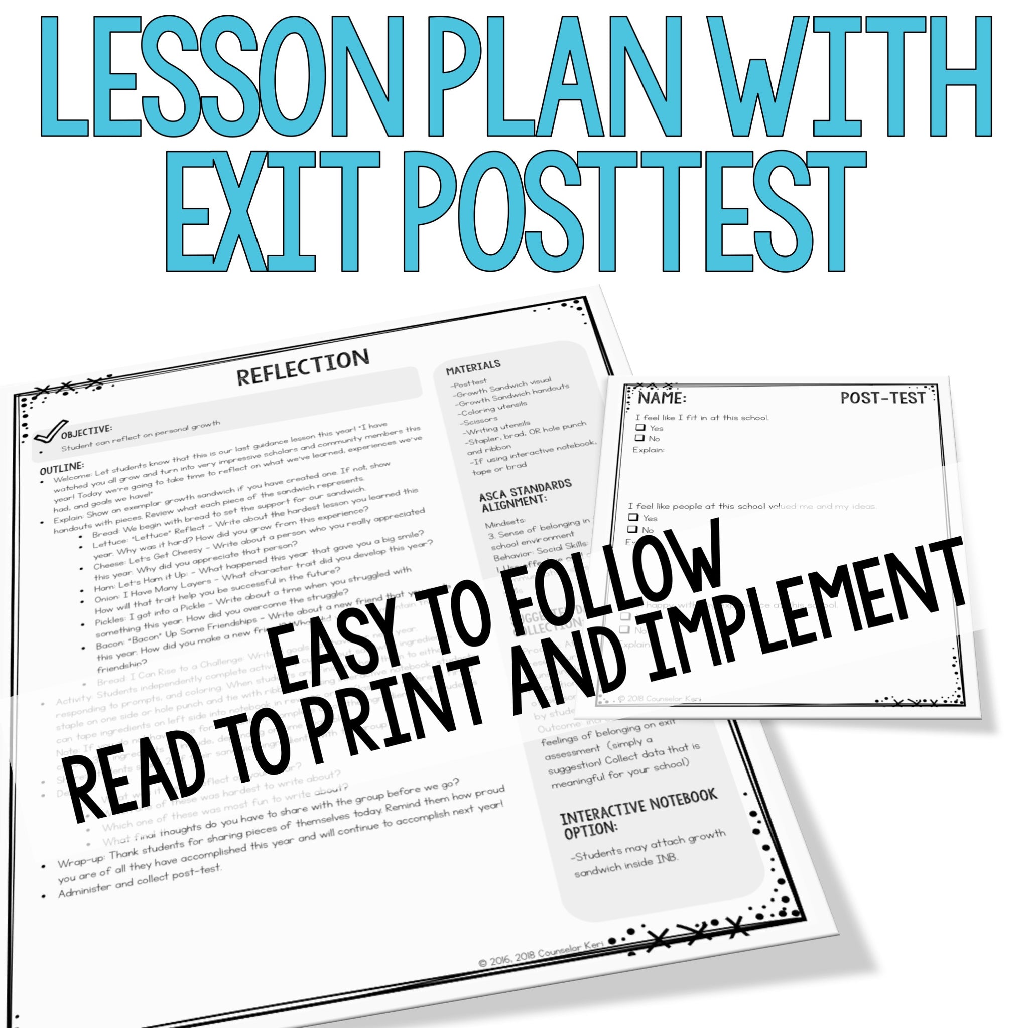 End of the Year Activity Reflections and Transitions Classroom Guidanc ...