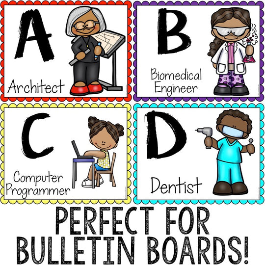 STEM Careers from A to Z Printable Poster Pack for Elementary Career E ...