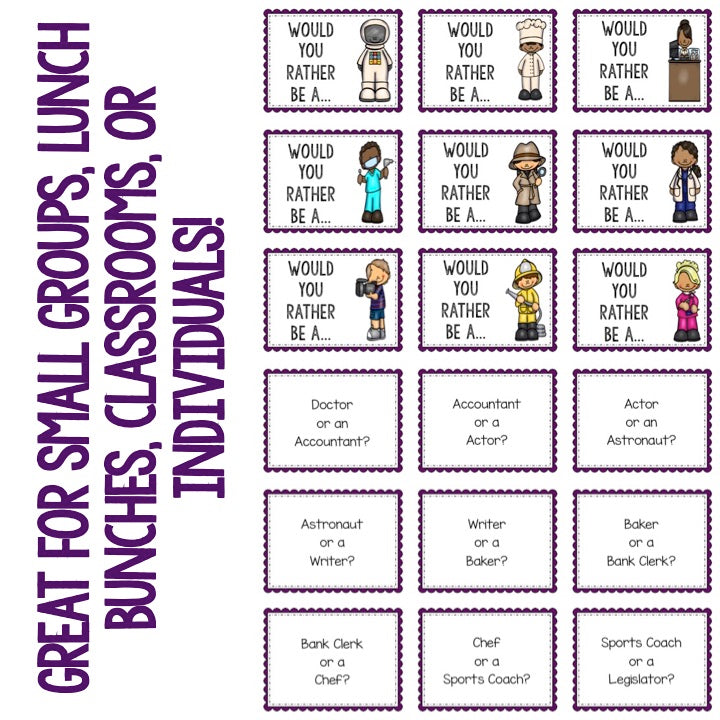 Community Helper Would You Rather? Game for Career Education - School ...