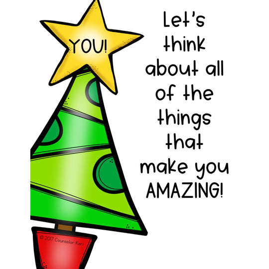 Christmas Self Esteem Digital Activity for Elementary School Counselin ...