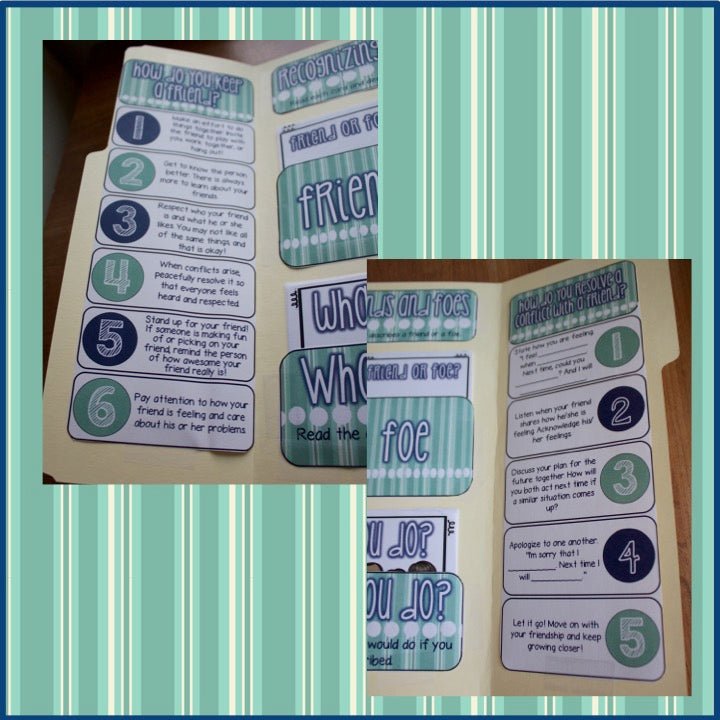 Elementary School Counseling Lap Book: Keeping Friends – Counselor Keri