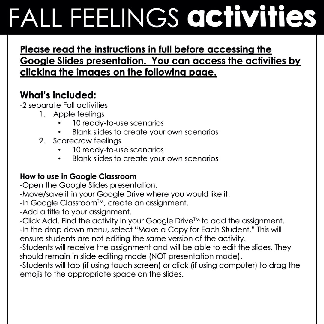 Fall Feelings Digital Activity Distance Learning for School Counseling ...