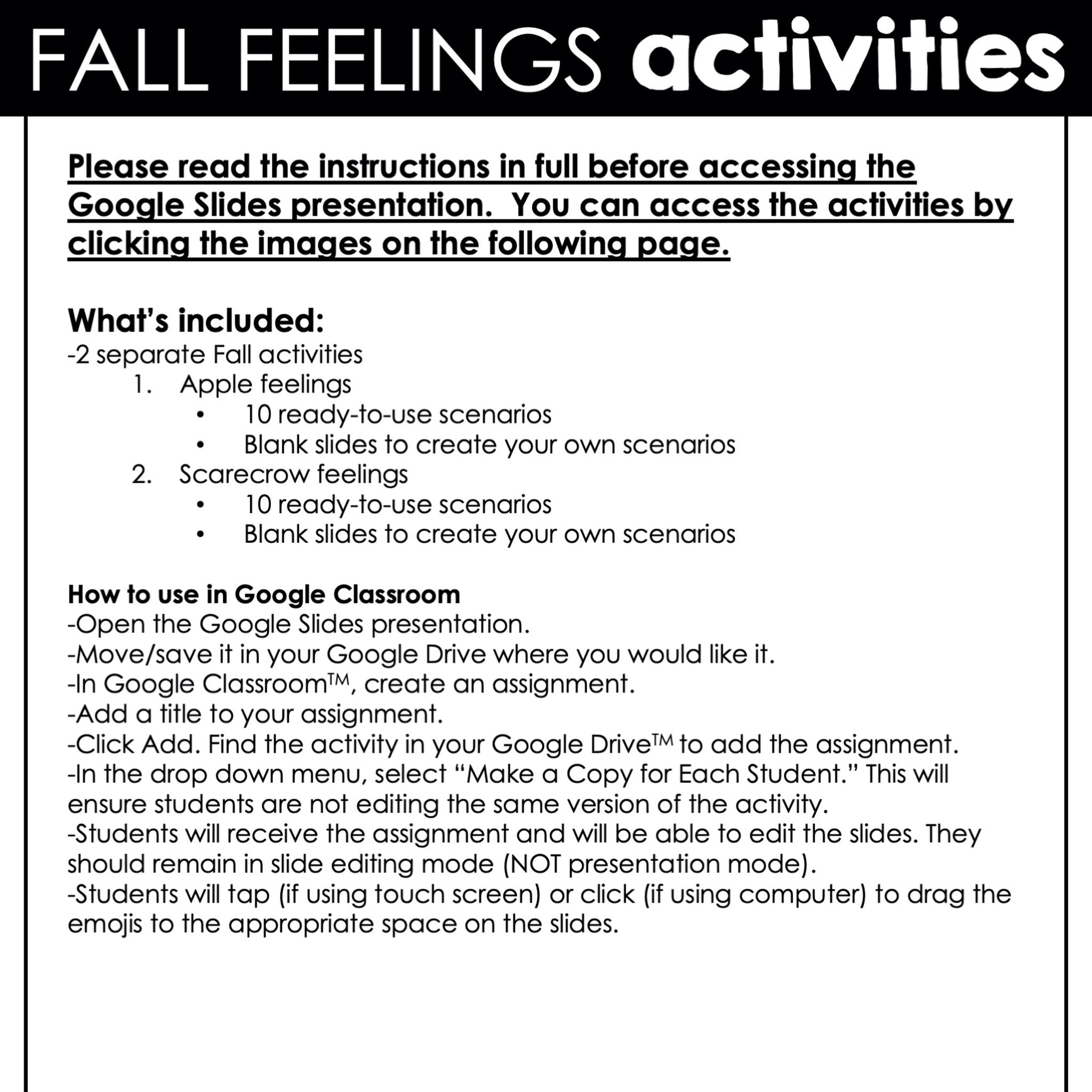 Fall Feelings Digital Activity Distance Learning for School Counseling ...