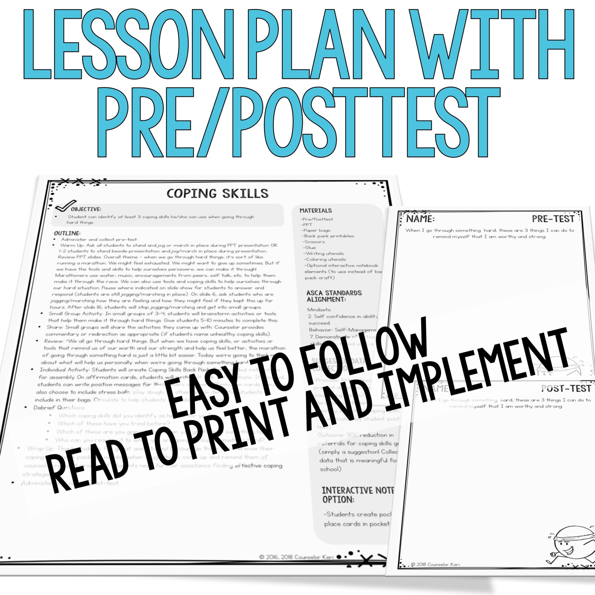 Coping Skills Activity Classroom Guidance Lesson for School Counseling ...
