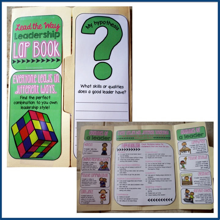 Elementary School Counseling Lap Book: Leadership Qualities – Counselor ...