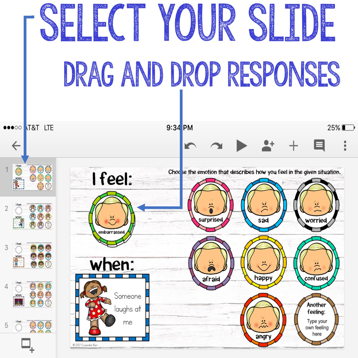 I Feel/When Feeling Labeling Digital Activity for Elementary School Co ...