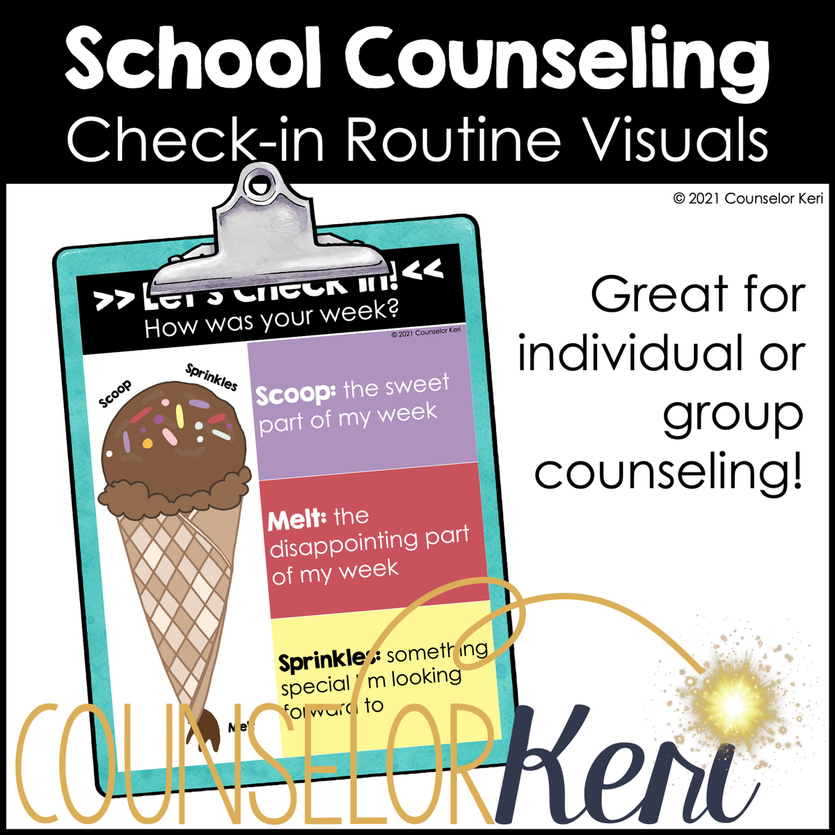 School Counseling Check In Routine Visual Aids for Group & Individual ...