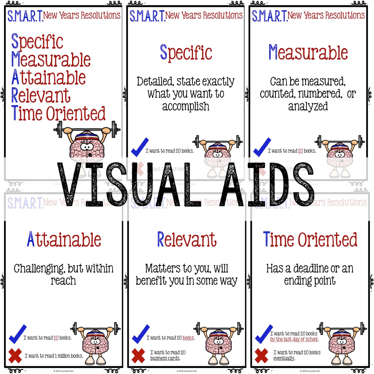 New Year's Resolution Craft for SMART Goals in Elementary School Couns ...