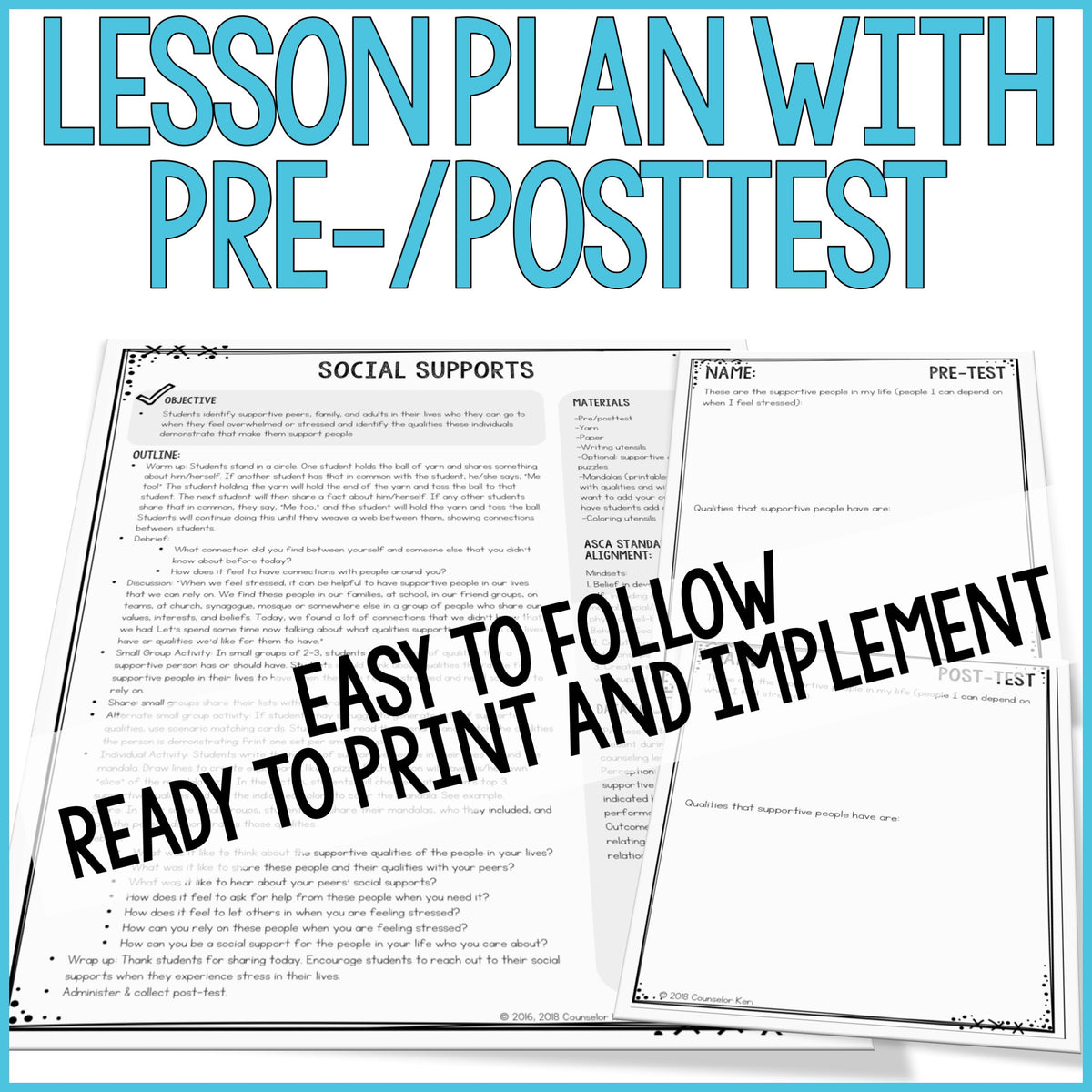 Social Supports Lesson: Circle of Support Activity for Stress Manageme ...