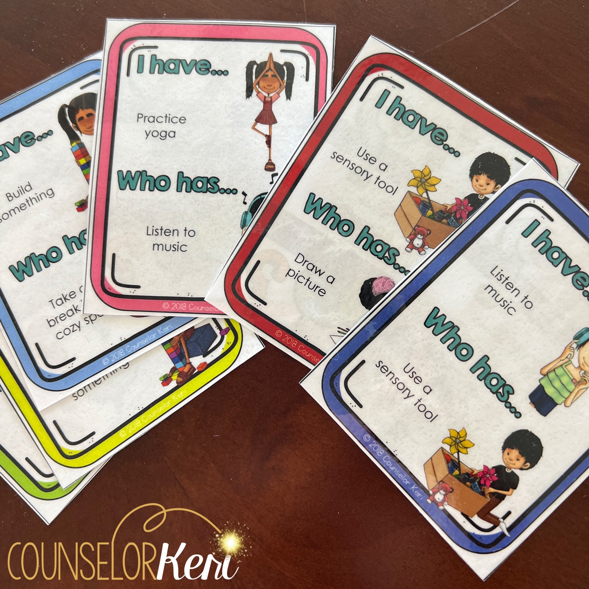 I Have, Who Has Game: Calming Strategies Game for Teaching Coping Skil ...