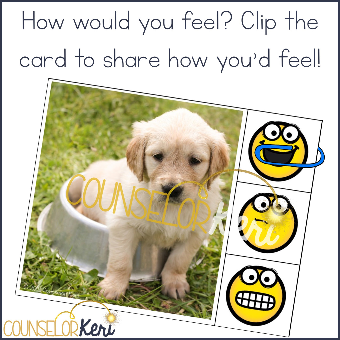 Feelings Task Cards for School Counseling Centers Identify Feelings Cl ...